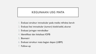usg ultrasonography mata pemeriksaan .pptx