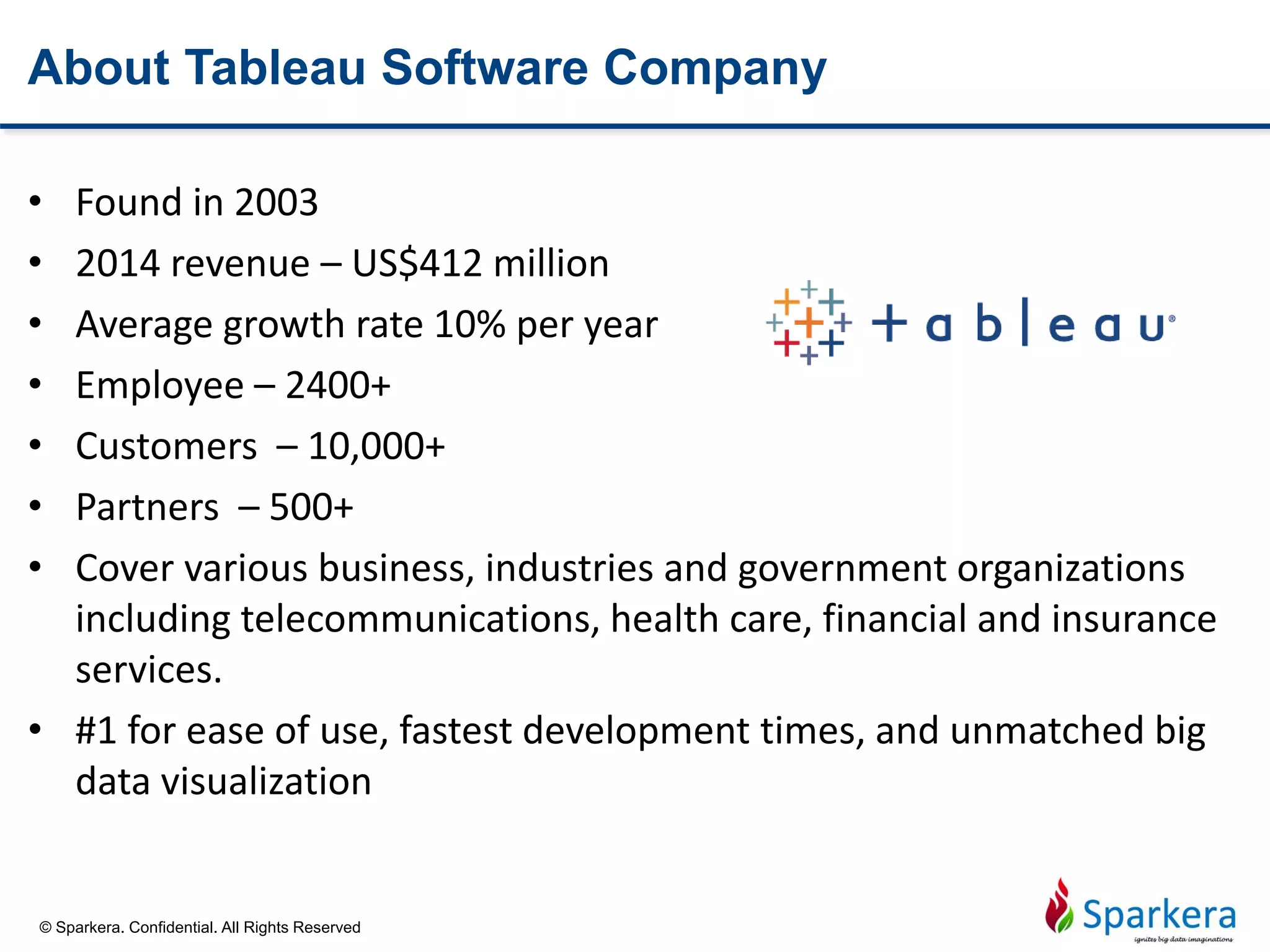 Ten tools for ten big data areas 02_Tableau | PPT