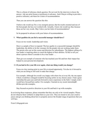 Ten tough interview questions and ten great answers | PDF