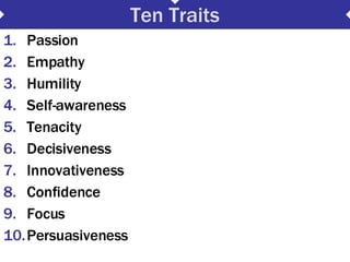 Ten Traits Of Good Product Managers | PPT