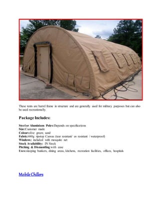 Why do you need tents? | PDF
