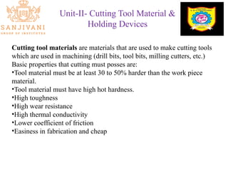 Tool Engineering , Cutting Tool Material & Holding devices | PPTX