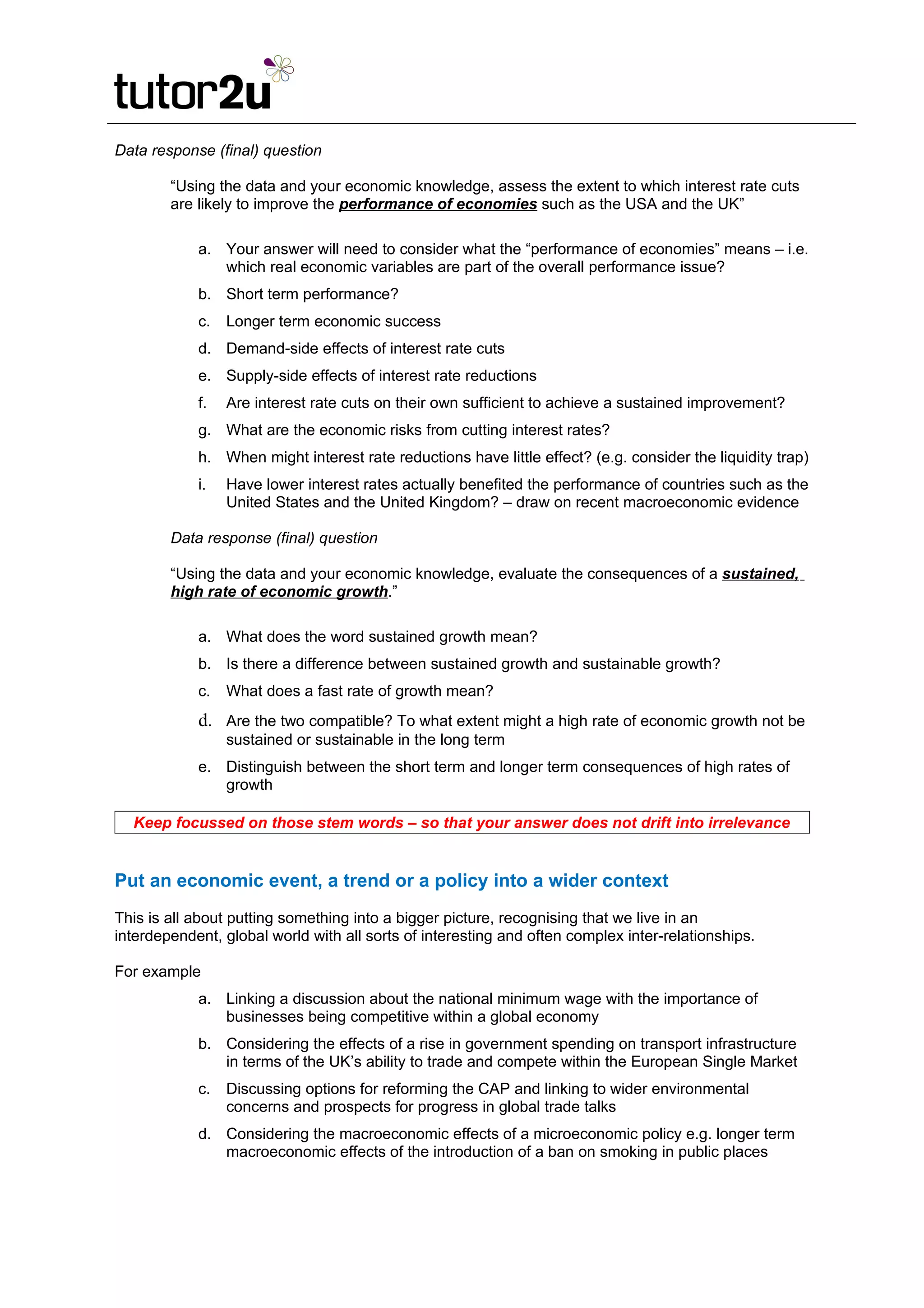 Ten ways to improve your evaluation skills and marks for as & a2 ...