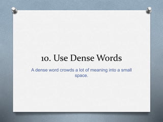 Ten ways to improve your writing | PPTX