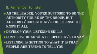 Ten ways to master leadership skills | PPT