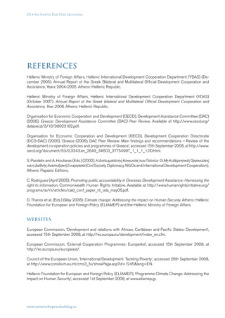 Ten years of greek development cooperation and peacebuilding | PDF