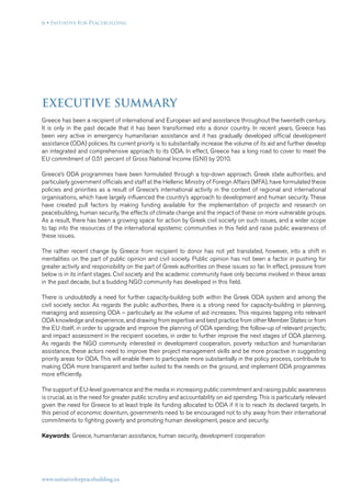 Ten years of greek development cooperation and peacebuilding | PDF