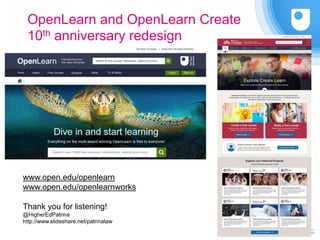 Ten years of open practice: a reflection on the impact of OpenLearn | PPTX | Educational ...