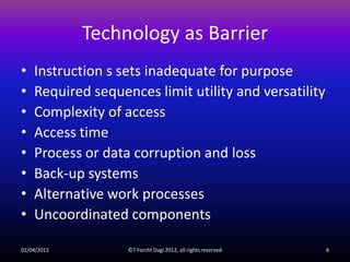 Case Study “Are Technology Barriers Affecting Best Practices and ...