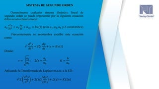 Sistemas de primer orden, segundo orden y de orden superior | PDF