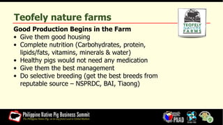 Science-based native pig production to meet quality requirements of ...