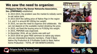 Science-based native pig production to meet quality requirements of ...