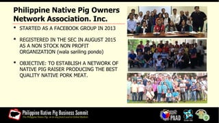 Science-based native pig production to meet quality requirements of ...