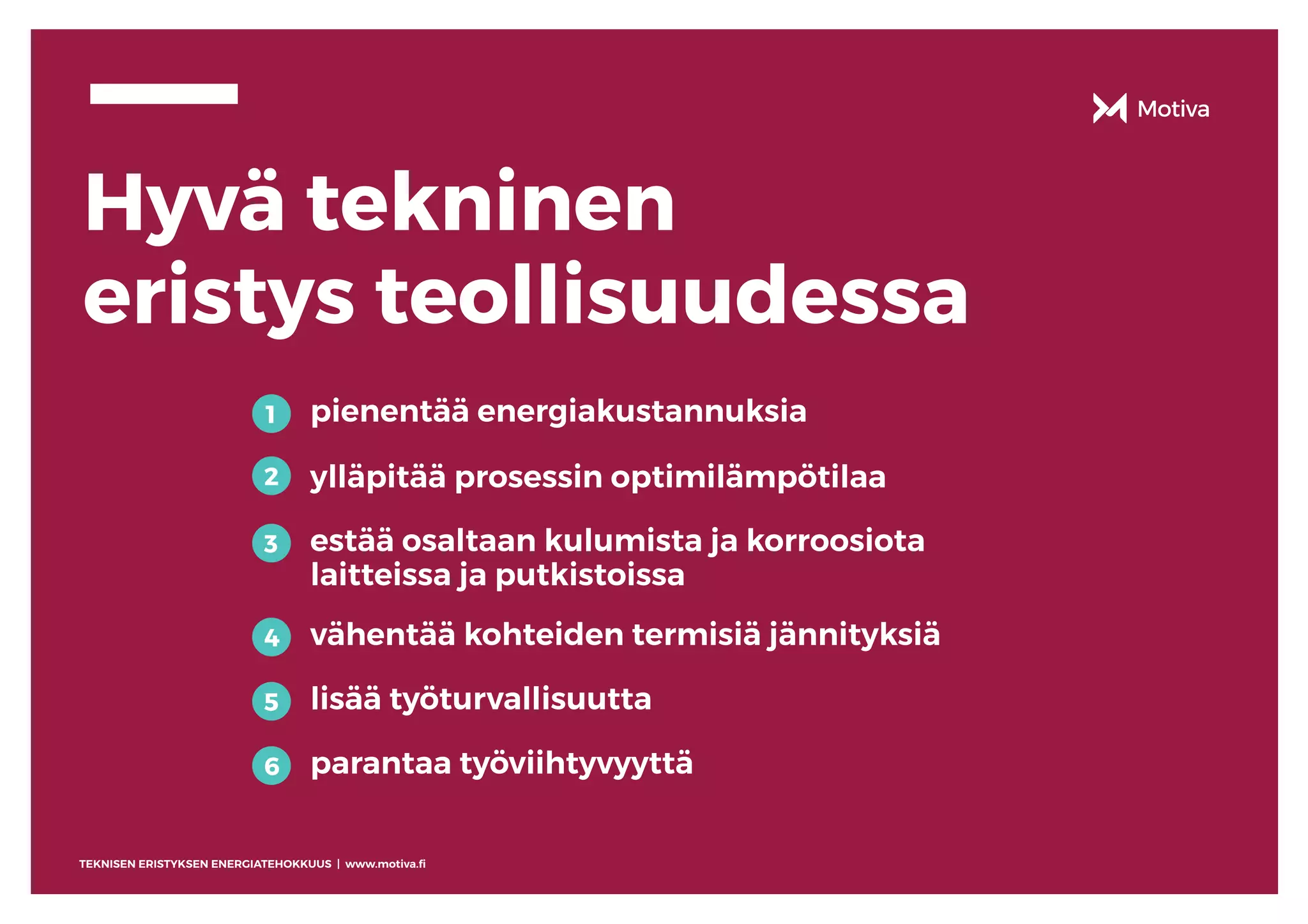 Teollisuuden tekninen eristys & energiatehokkuus | PPT