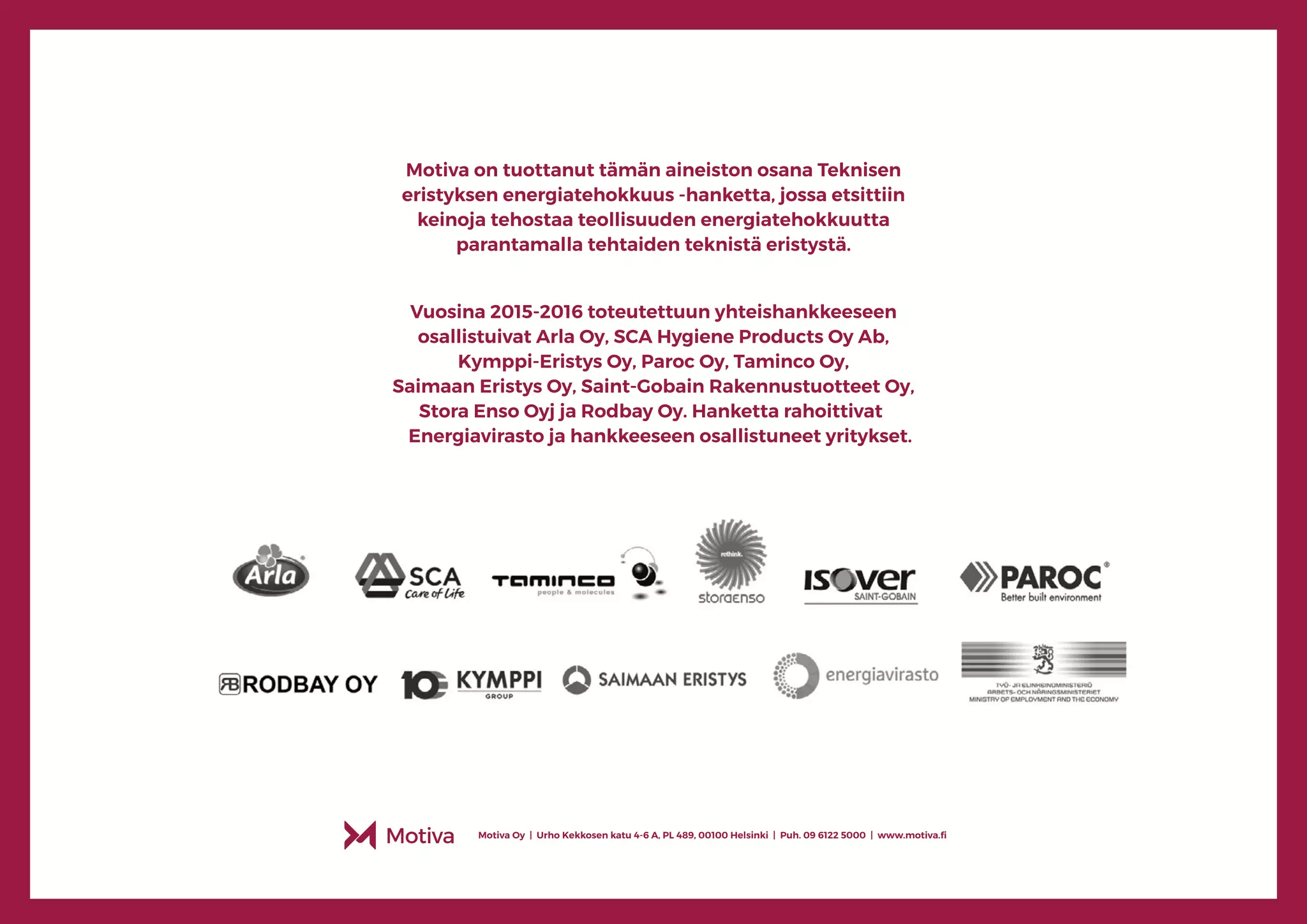 Teollisuuden tekninen eristys & energiatehokkuus | PDF