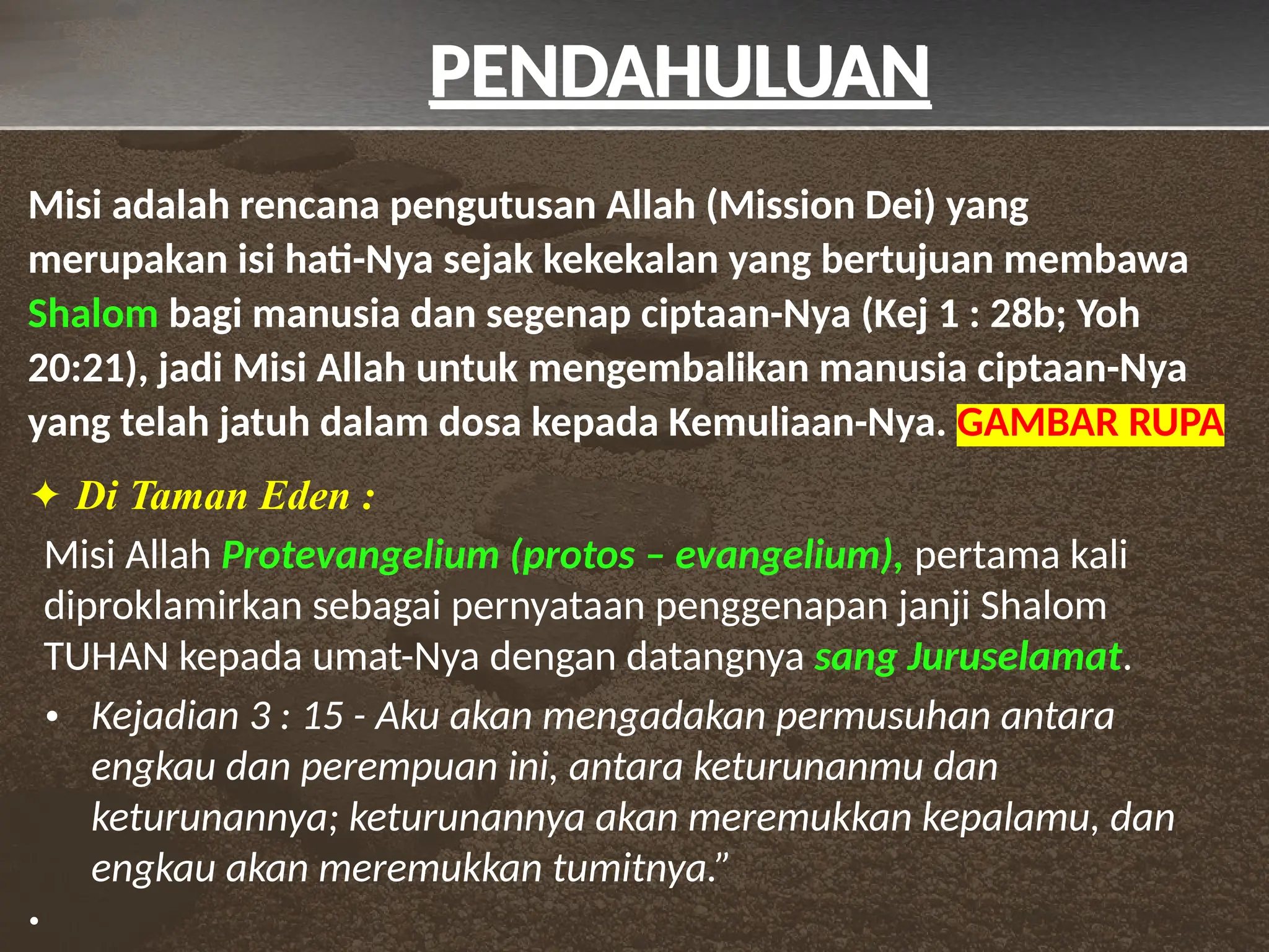TEOLOGI MISI - Missio Dei Allah dalam Alkitab | PPTX