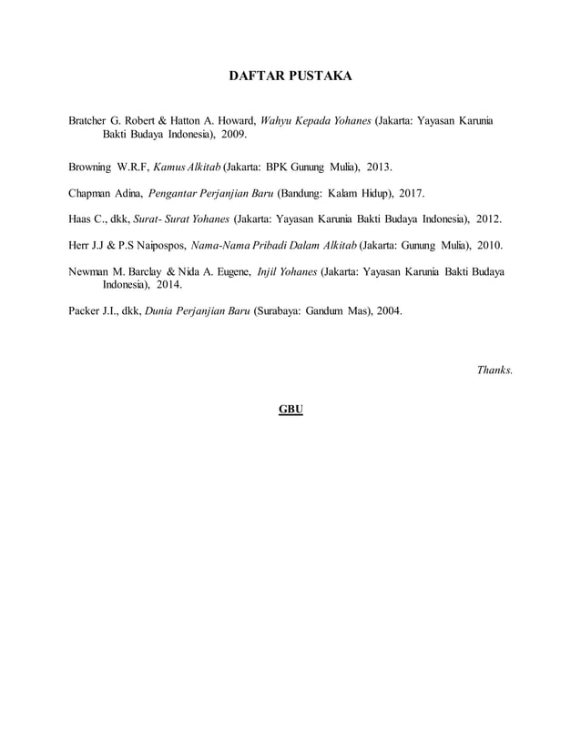 Teologi PB II...Paper tokoh - Rasul Yohanes | DOCX