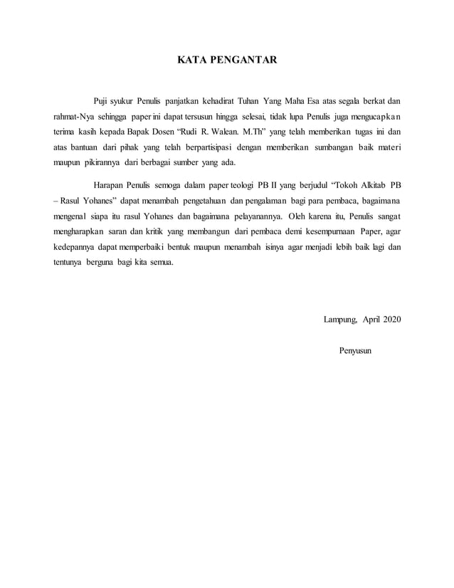 Teologi PB II...Paper tokoh - Rasul Yohanes | DOCX