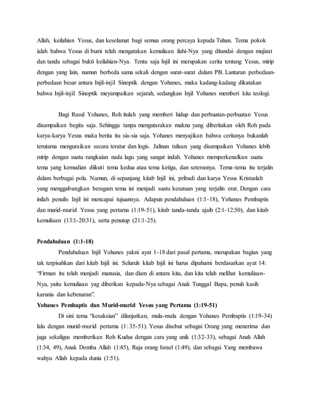 Teologi PB II...Paper tokoh - Rasul Yohanes | DOCX