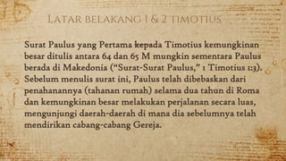 Teologi pb kelompok 5 (surat penggembalaan) | PPT
