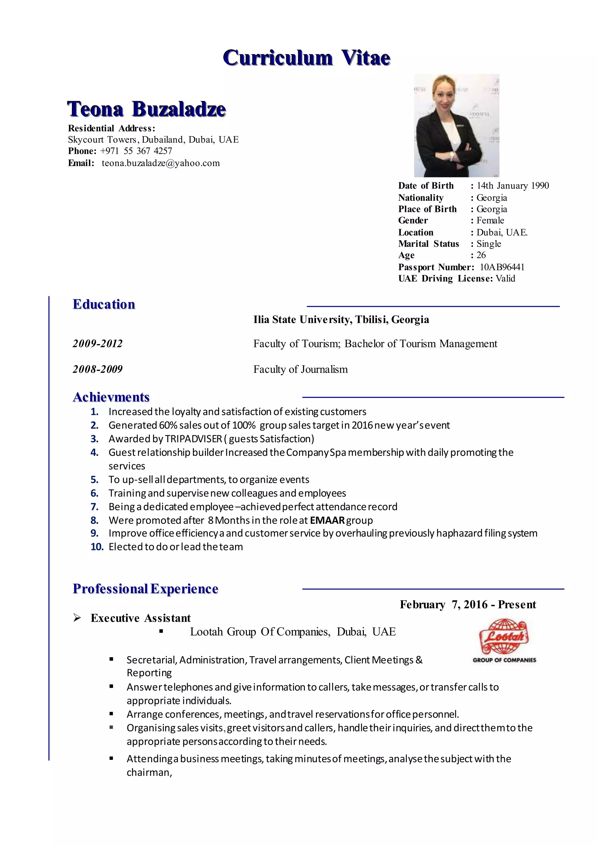 Teona buzaladze updated cv | DOCX