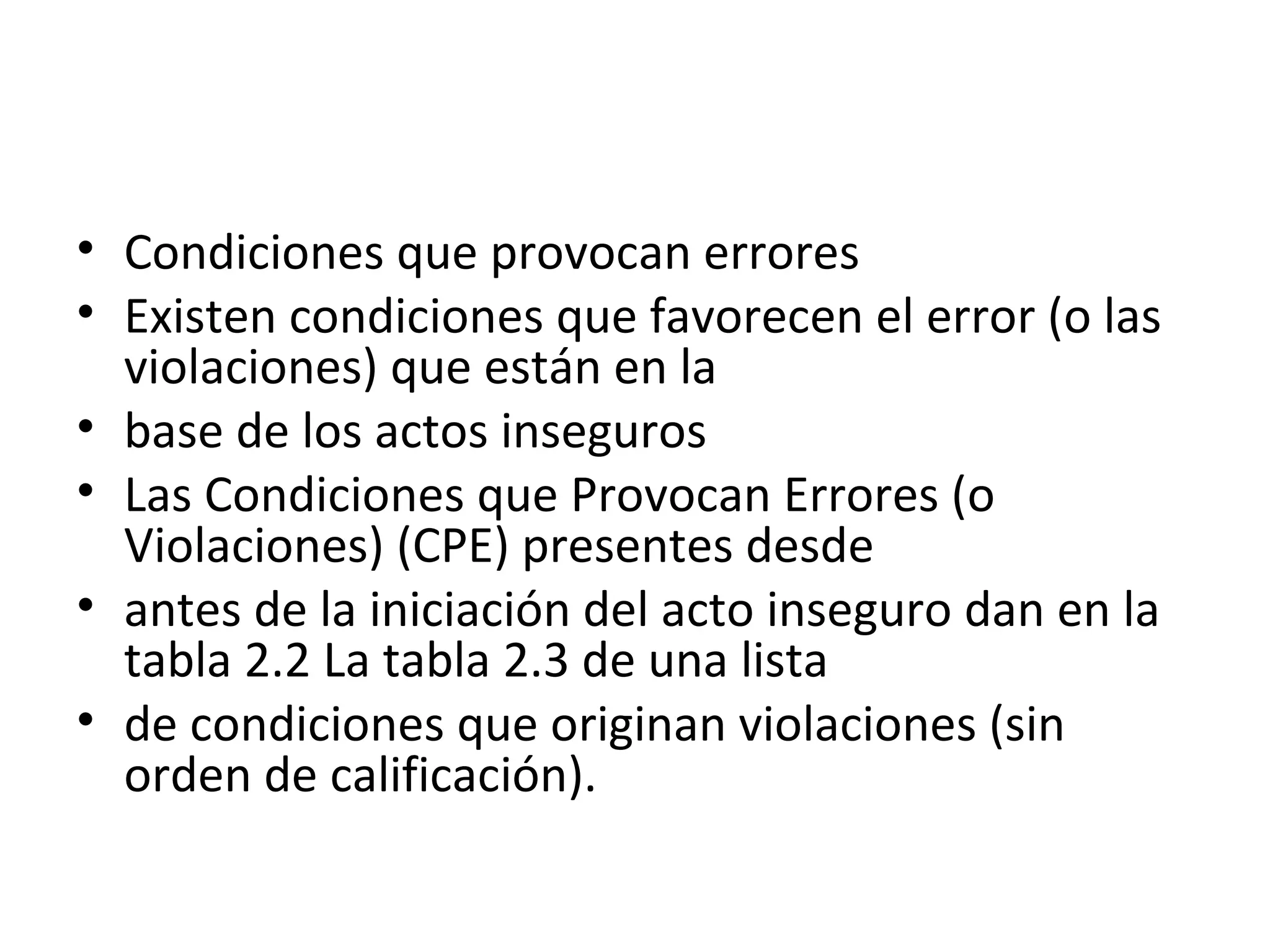 Teoría del error humano | PPT