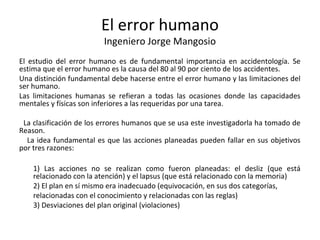 Teoría del error humano | PPT