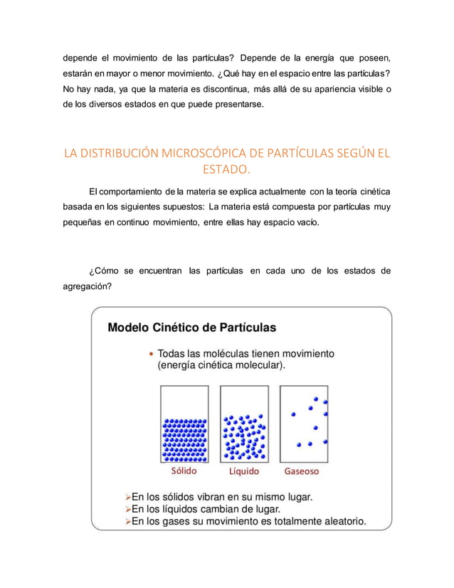 Teoría cinético corpuscular | DOCX | Physics | Science