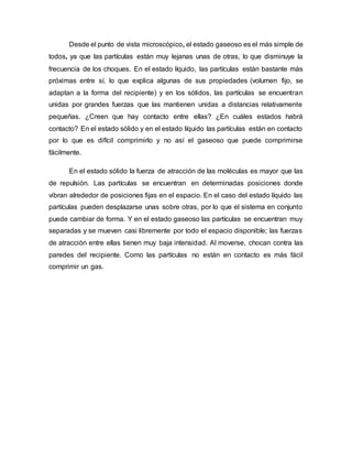 Teoría cinético corpuscular | DOCX