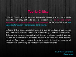 Teoría crítica | PPTX