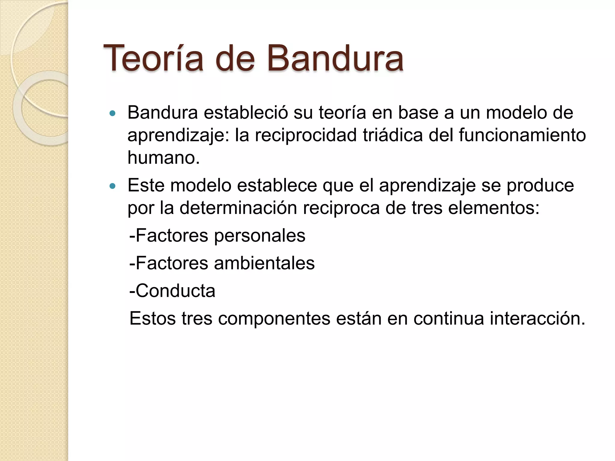 Teoría de Albert Bandura | PPTX | Educational Assessment | Education