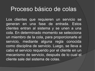 Teoría de colas | PPTX