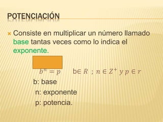 Teoría de exponentes 1° | PPTX