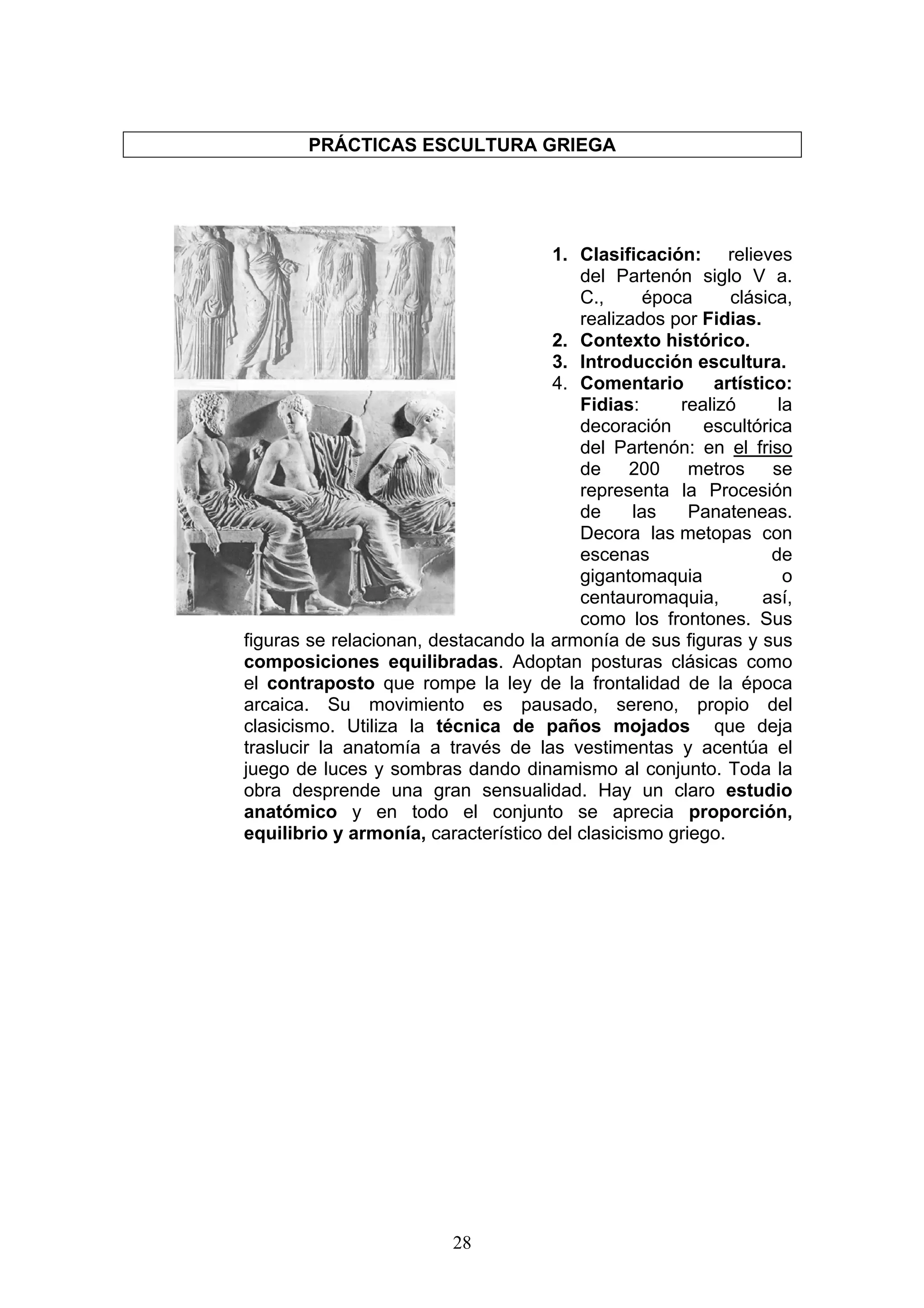 Historia del arte. Arte griego. Apuntes. | PDF