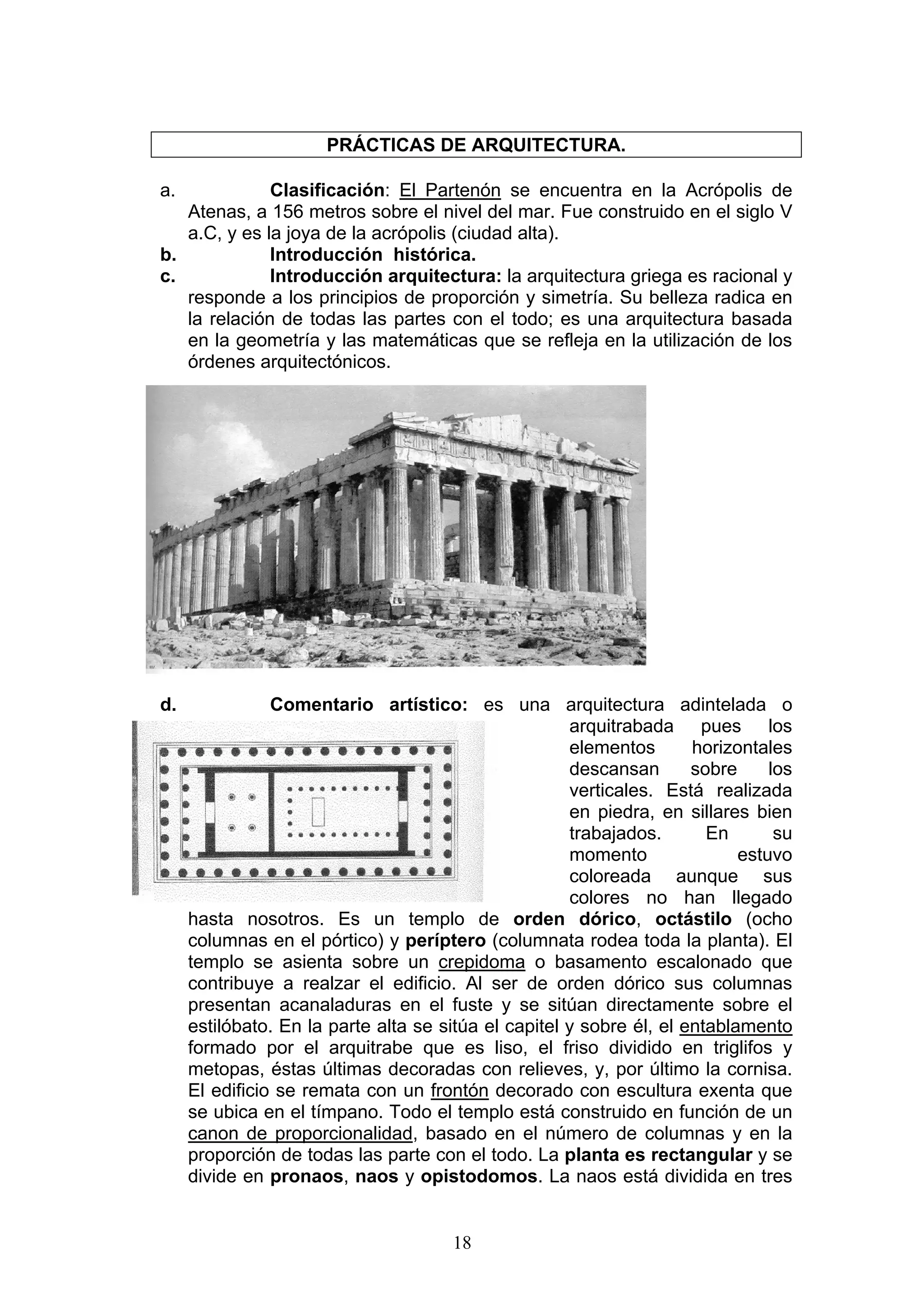 Historia del arte. Arte griego. Apuntes. | PDF