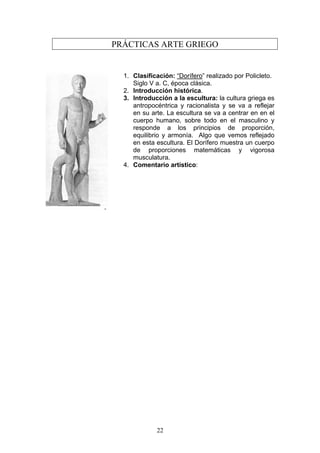 Historia del arte. Arte griego. Apuntes. | PDF