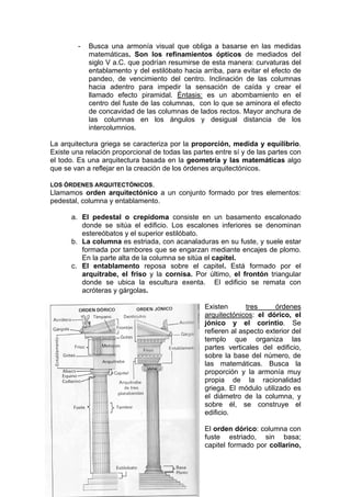 Historia del arte. Arte griego. Apuntes. | PDF