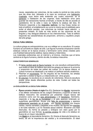 Historia del arte. Arte griego. Apuntes. | PDF