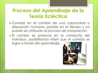 Teorías del constructivismo y eclecticismo | PPTX