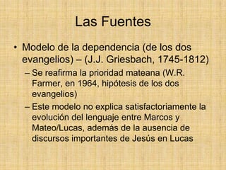 Teoría sobre la otra fuente Q para los Evangelios | PPSX