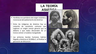 Teorías poblamiento américano | PPT