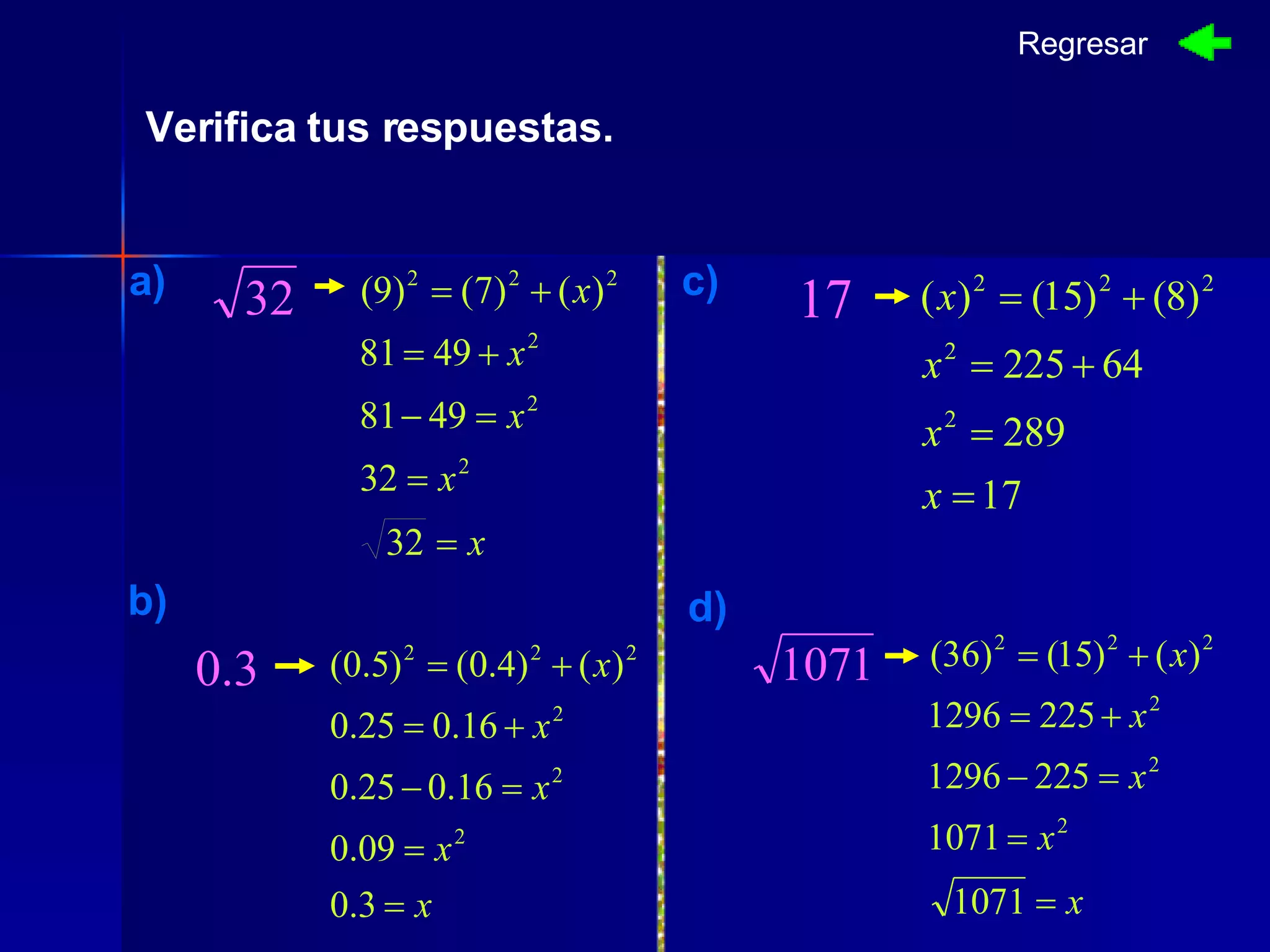 Teorema de Pitágoras | PPT