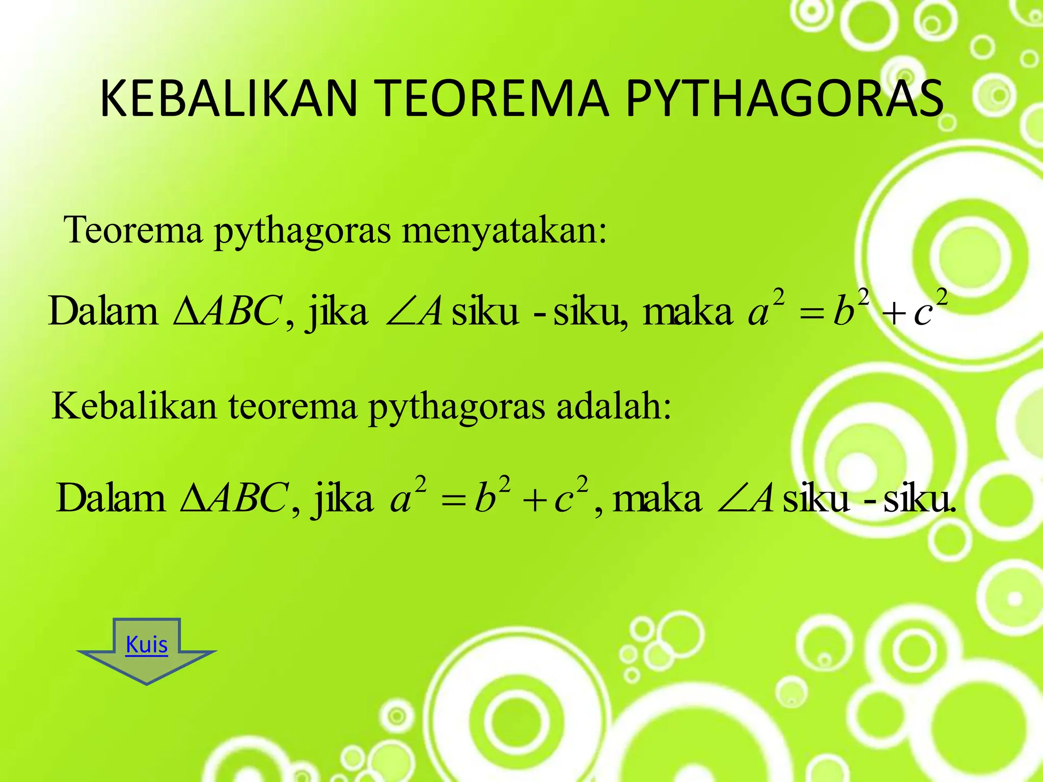 teorema_pythagoras. matematika kelas 8 SMP | PPT