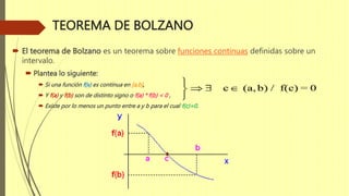 Teorema De Bolzano Impresora Pdf Teorema De Bolzano O De Las Raíces.