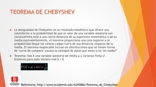 Teorema de chebyshev | PPTX