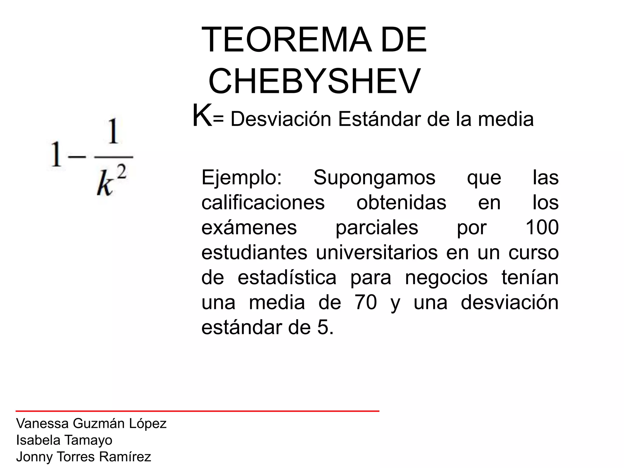 Teorema de chebyshev | PPTX