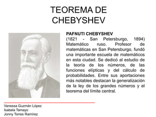 Teorema de chebyshev | PPTX