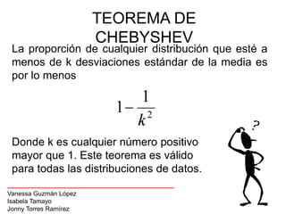 Teorema de chebyshev | PPTX