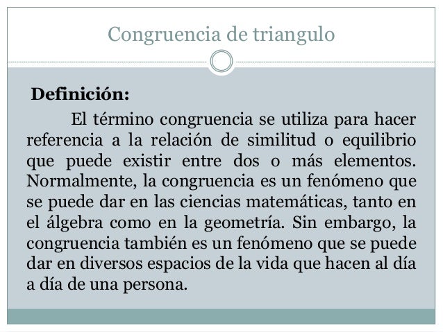 Teorema de congruencia de triangulo