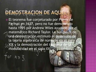 Teorema de fermat | PPTX
